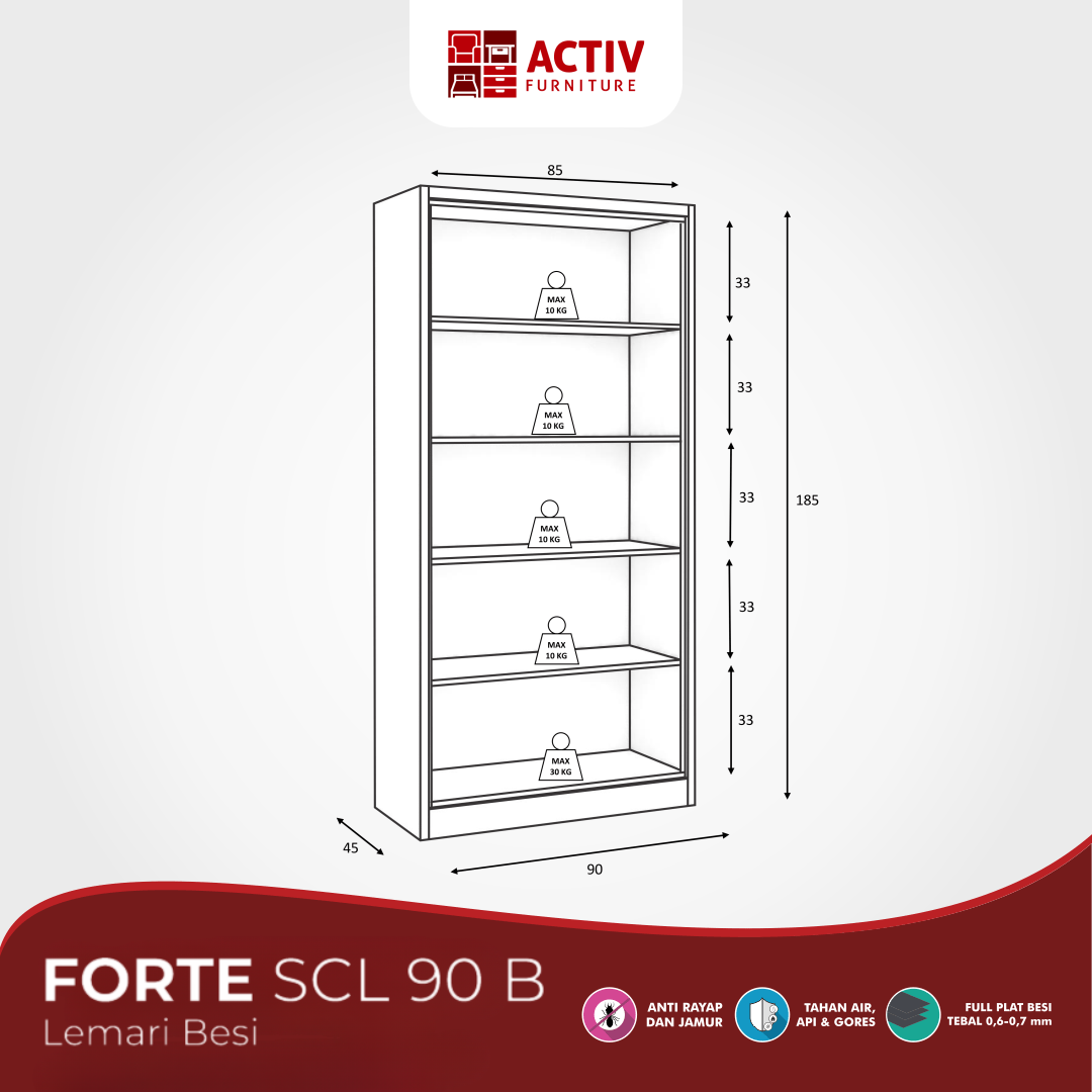 Lemari Kantor Forte Scl 90 B – Toko Sehat subur