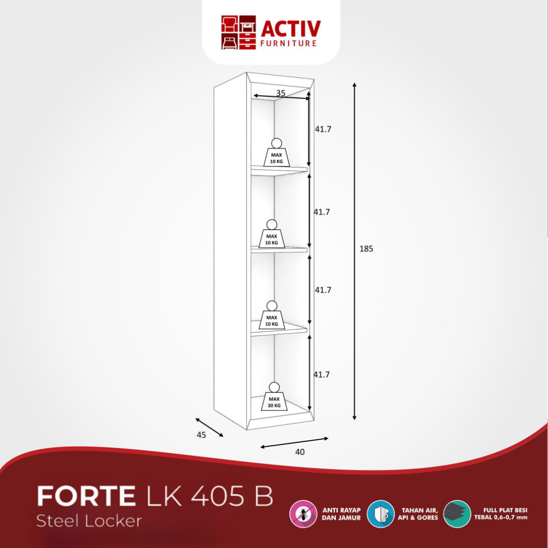 Lemari Kantor Forte Lk 405 B – Toko Sehat subur
